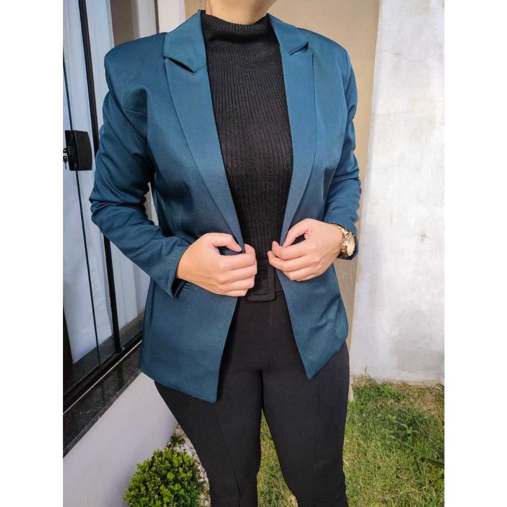 Bleizer Feminino Social Alfaiataria Forrado | Shopee Brasil