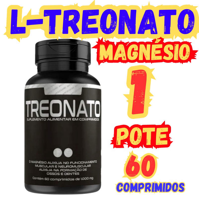 Magnésio de Treonato treonina 60 comp. | Shopee Brasil