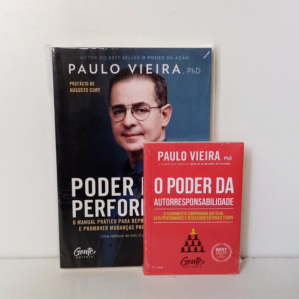Livros Poder e Alta Performance + O Poder da Autorresponsabilidade - Paulo Vieira | Shopee Brasil