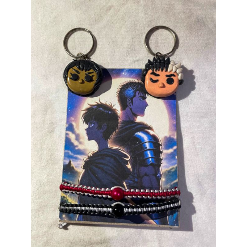 Kit Casal Berserk - Pulseiras e Chaveiros (Guts e Caska) | Shopee Brasil