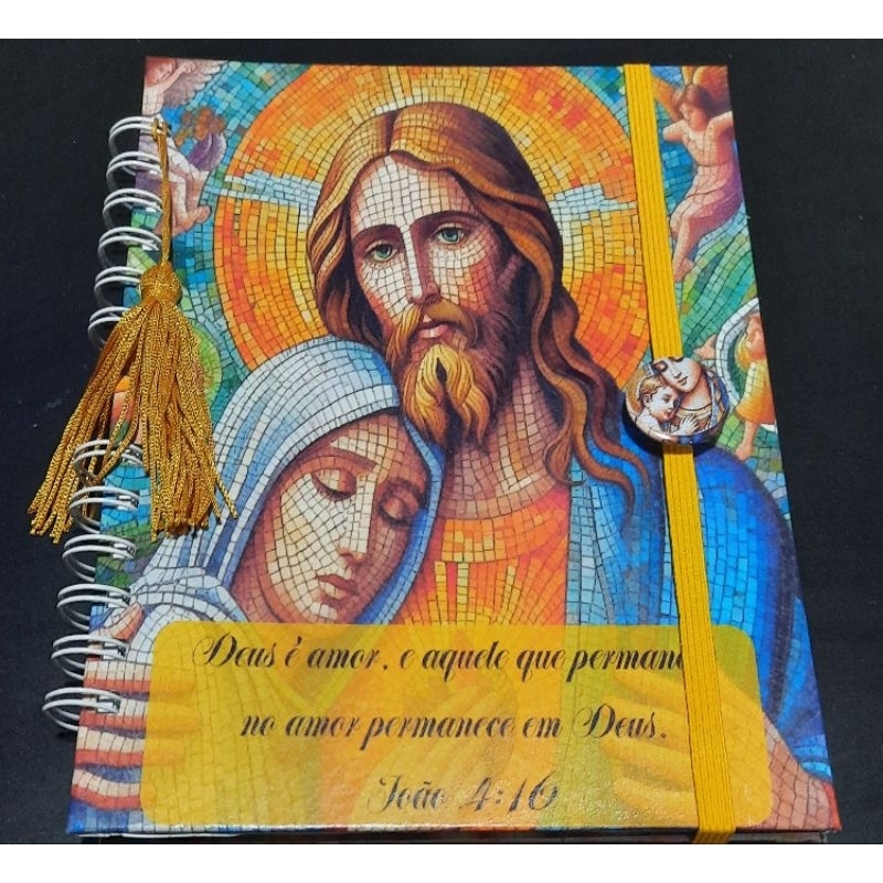 Caderno de anotações com o tema Jesus Cristo | Shopee Brasil