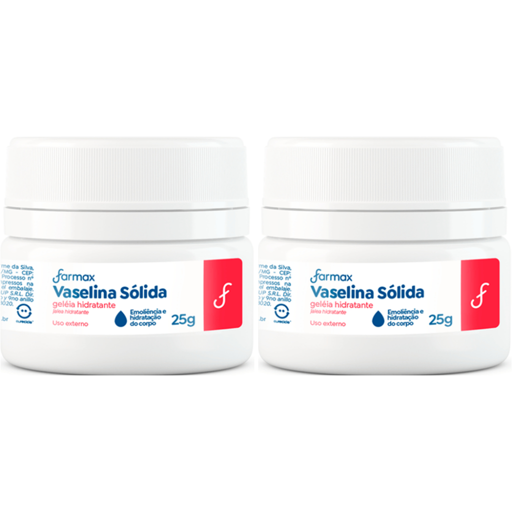 KIT 2 VASELINA SÓLIDA HIDRATANTE FARMAX 25G | Shopee Brasil