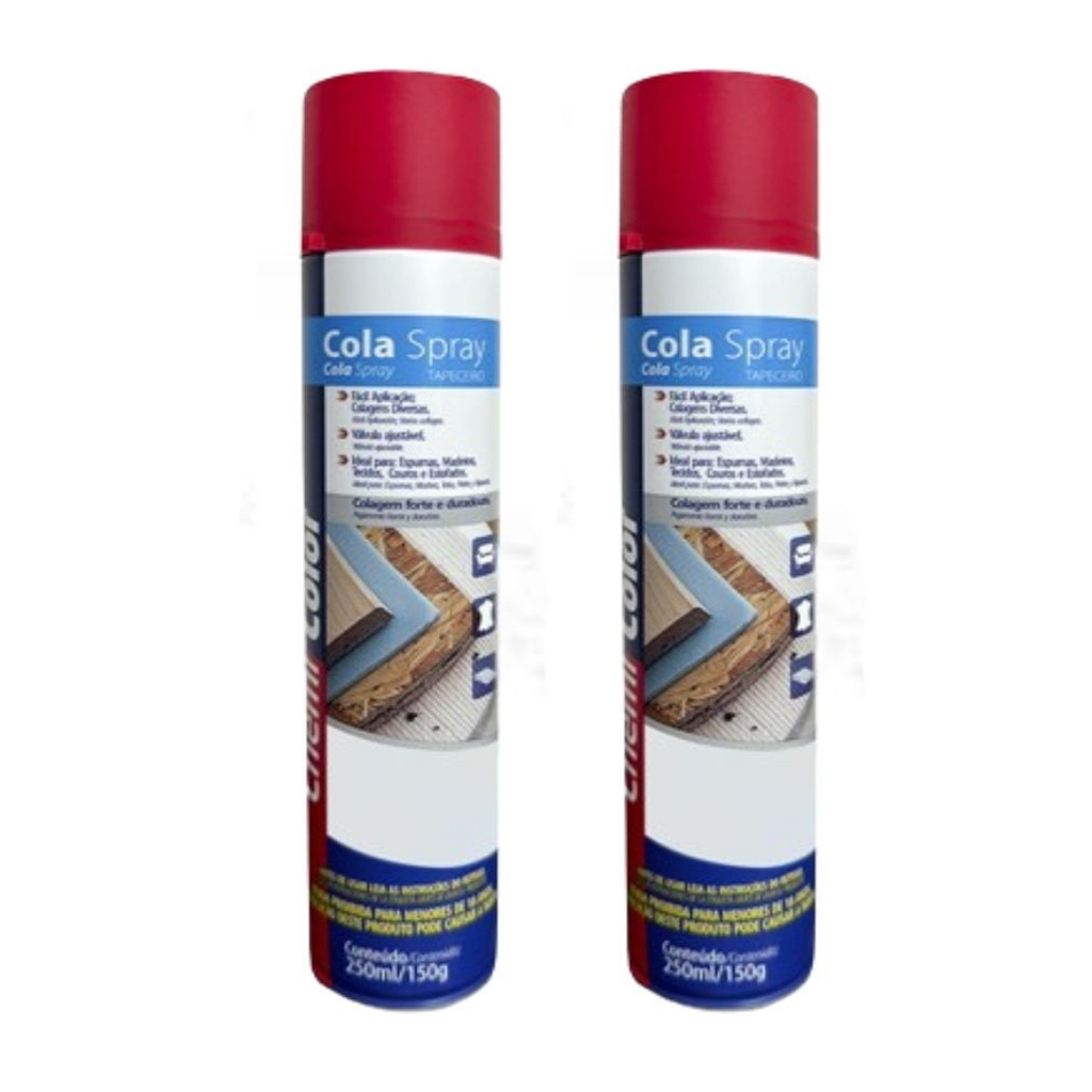 2 Chemicolor Cola Em Spray Colagem Forte e Duradoura 250ml | Shopee Brasil