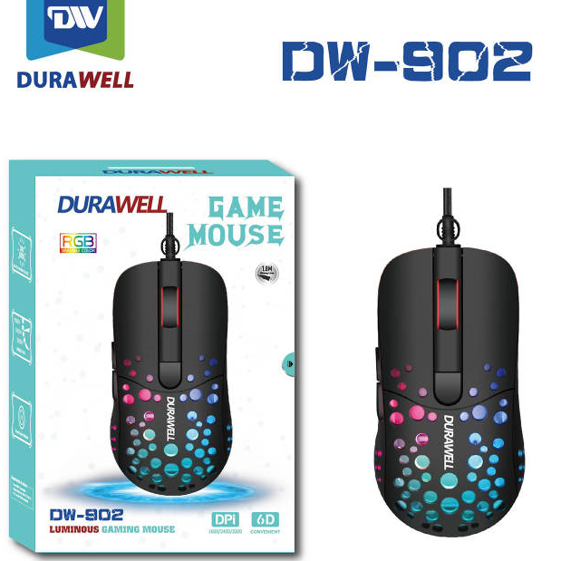 Mouse Gamer com Fio Durawell 7 Botões 3200 dpi DW-902 + BRINDE | Shopee ...
