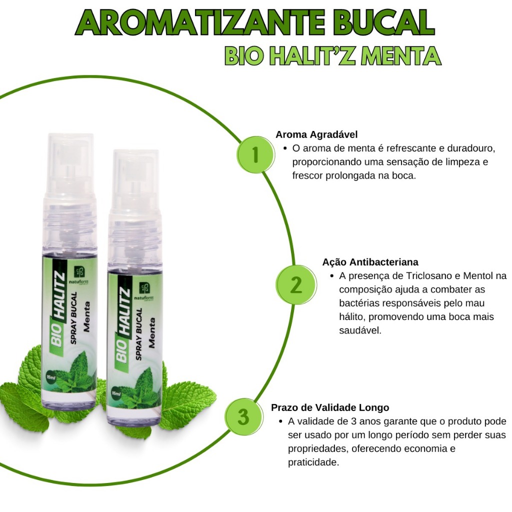 Bio Halitz Spray Bucal 15ml Natuflores – Tratamento para mau hálito ...