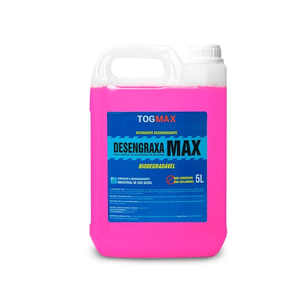 Desengraxa Max Desengraxante Detergente 5 Litros Multiuso Limpeza Pesada Automotivo Limpeza ...