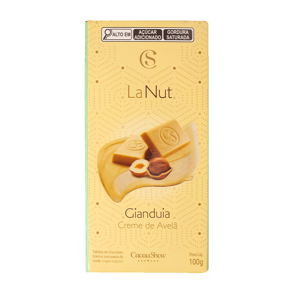 Tablete lanut avelã com chocolate branco 100g | Shopee Brasil