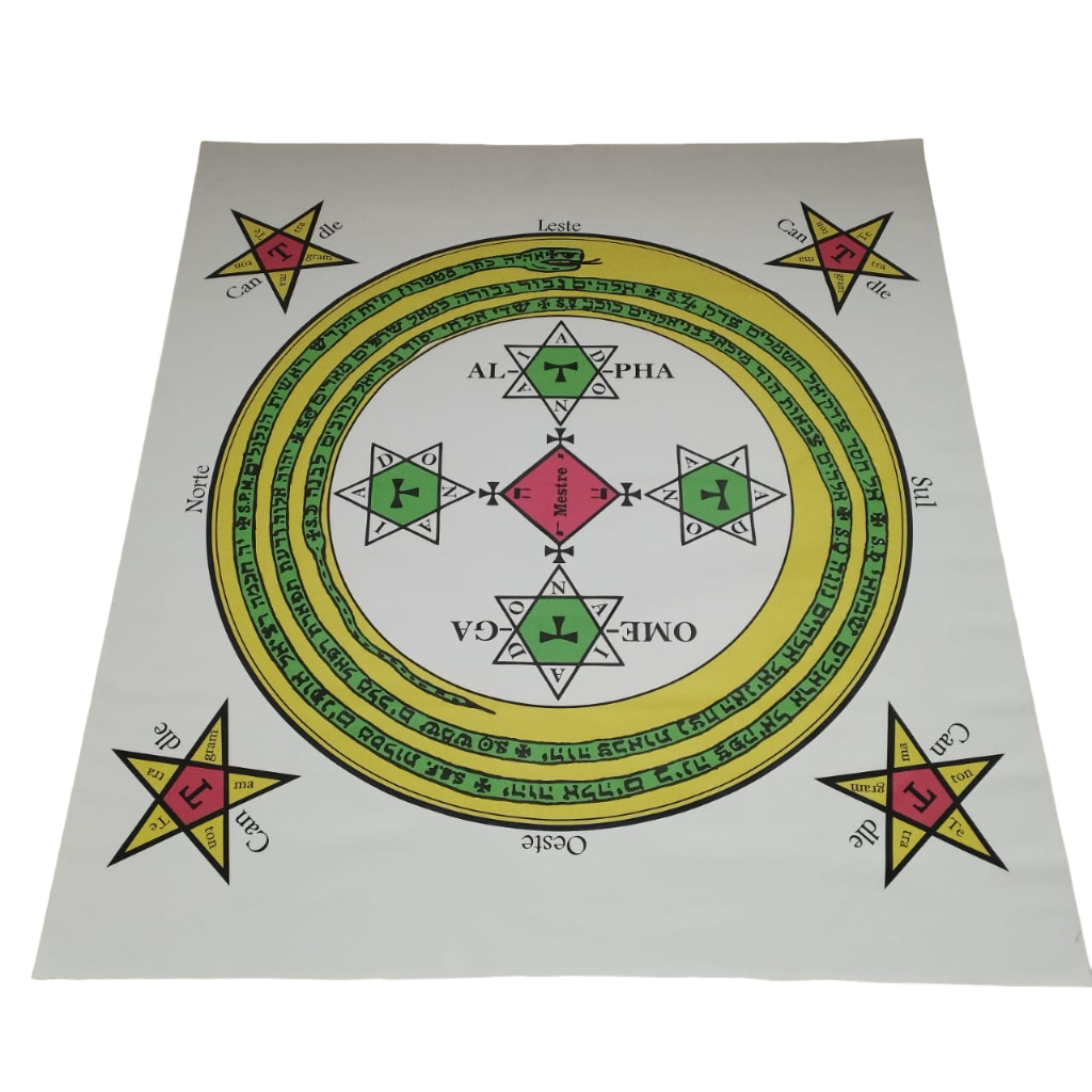 Circulo Mágico de Proteção Goetia 1x1m para locais pequenos ritual ...