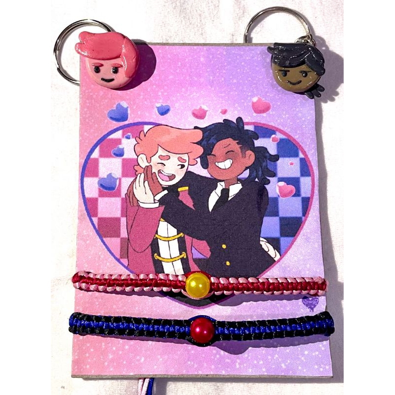 Kit Casal Hora de Aventura - Pulseiras e Chaveiros (Marshall Lee e ...