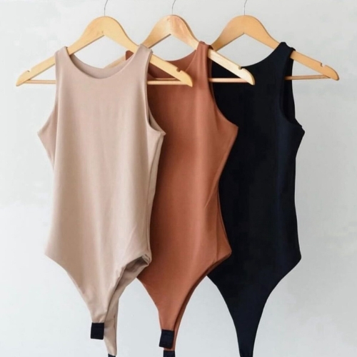 Kit com 3 body collant feminino regata básico tendência | Shopee Brasil