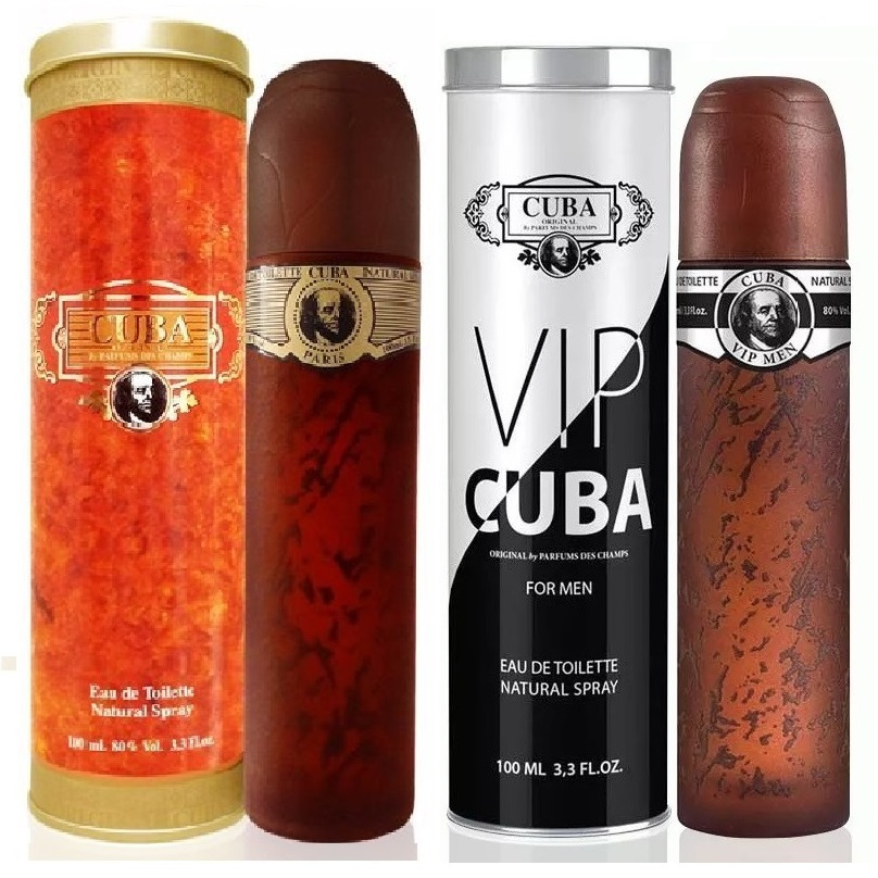 KIT 2 PERFUME CUBA PARIS GOLD + VIP FOR MEN 100ml EDT ORIGINAL | Shopee ...