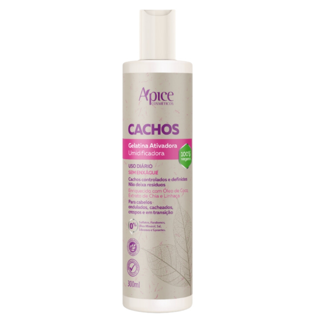 Gelatina Apse Ativadora De Cachos Umidificadora Cabelos Cacheados Profissional 300ml | Shopee Brasil