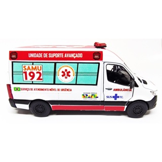 Miniatura Van Sprinter Samu Ambulância de Resgate 1/48 12 cm | Shopee ...