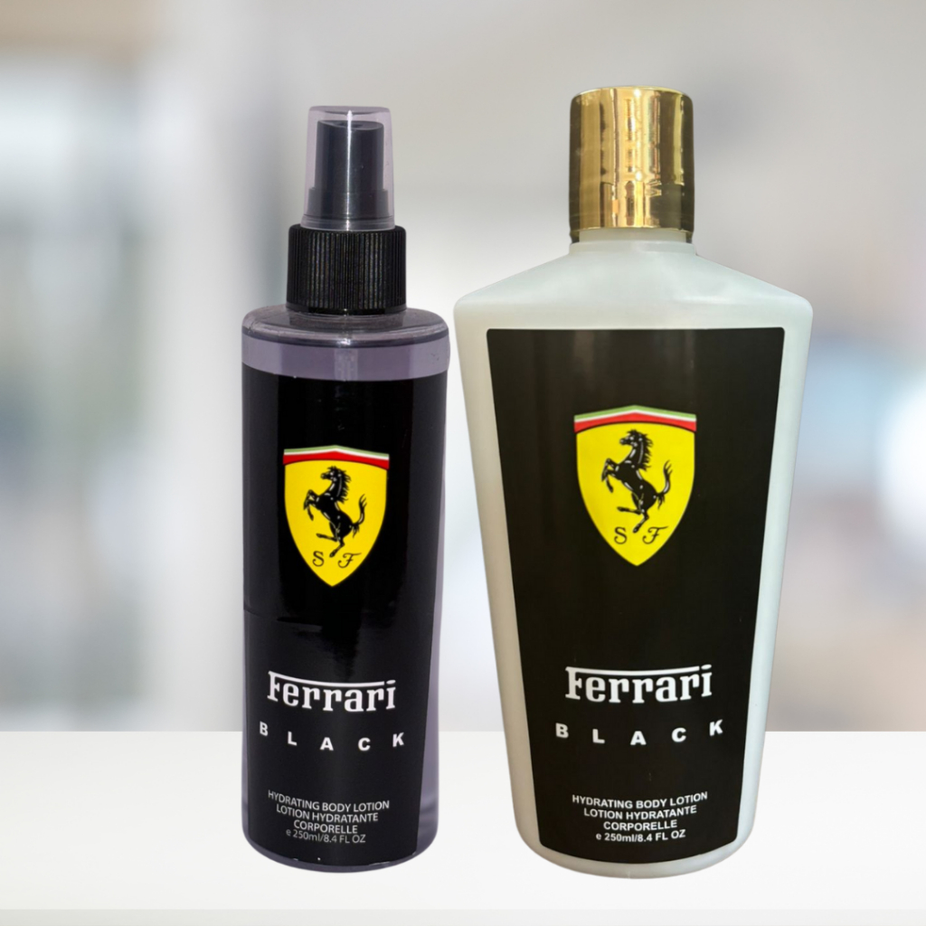 Kit Ferrari Black Body Splash + Creme Hidratante 250ml | Shopee Brasil