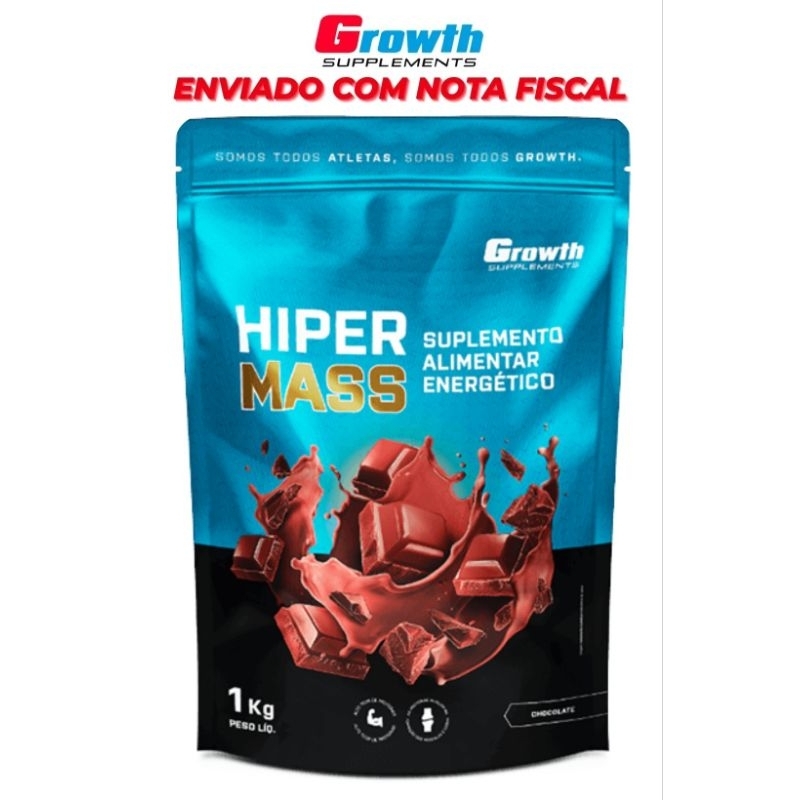 HIPER MASS (1KG) SABOR CHOCOLATE - GROWTH SUPPLEMENTS | Shopee Brasil