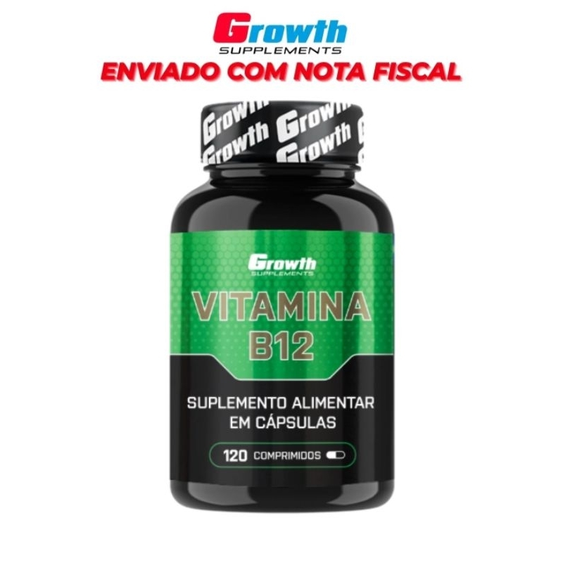 Vitamina B12 120 Cápsulas - Growth Supplements | Shopee Brasil