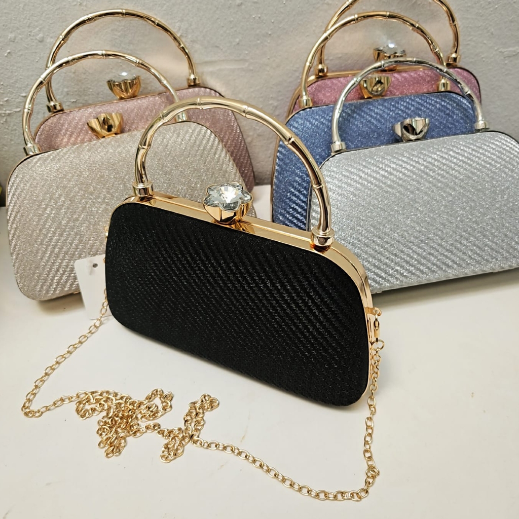 Bolsa Clutch Luxuosa Brilhosa de Ombro ou Mão de Eventos Noturnos de ...