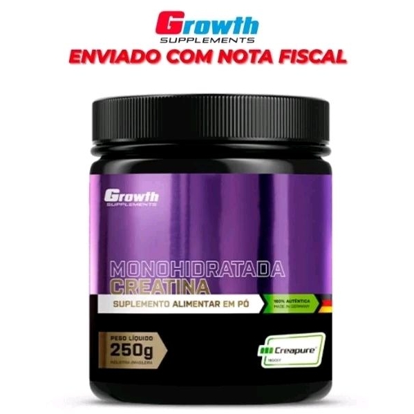 Creatina Monohidratada (Creapure) Growth 100g / 250g Original - Growth ...