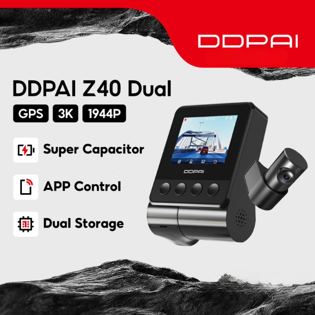 Câmera Veícular DDPAI Z40 Dash Cam 3K Câmera Dupla 1944p HD GPS Carro ...