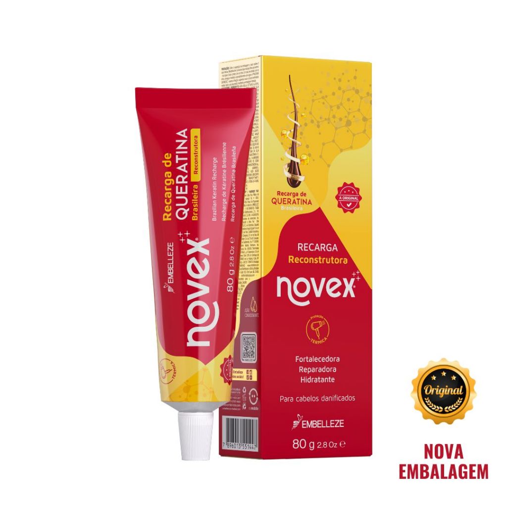 RECARGA DE QUERATINA NOVEX 80G RECONSTRUCAO CAPILAR | Shopee Brasil