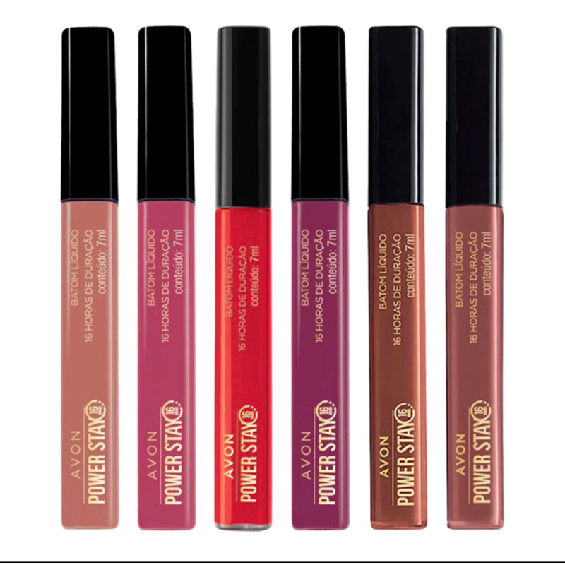 Batom líquido Avon power stay 16h- longa duração | Shopee Brasil