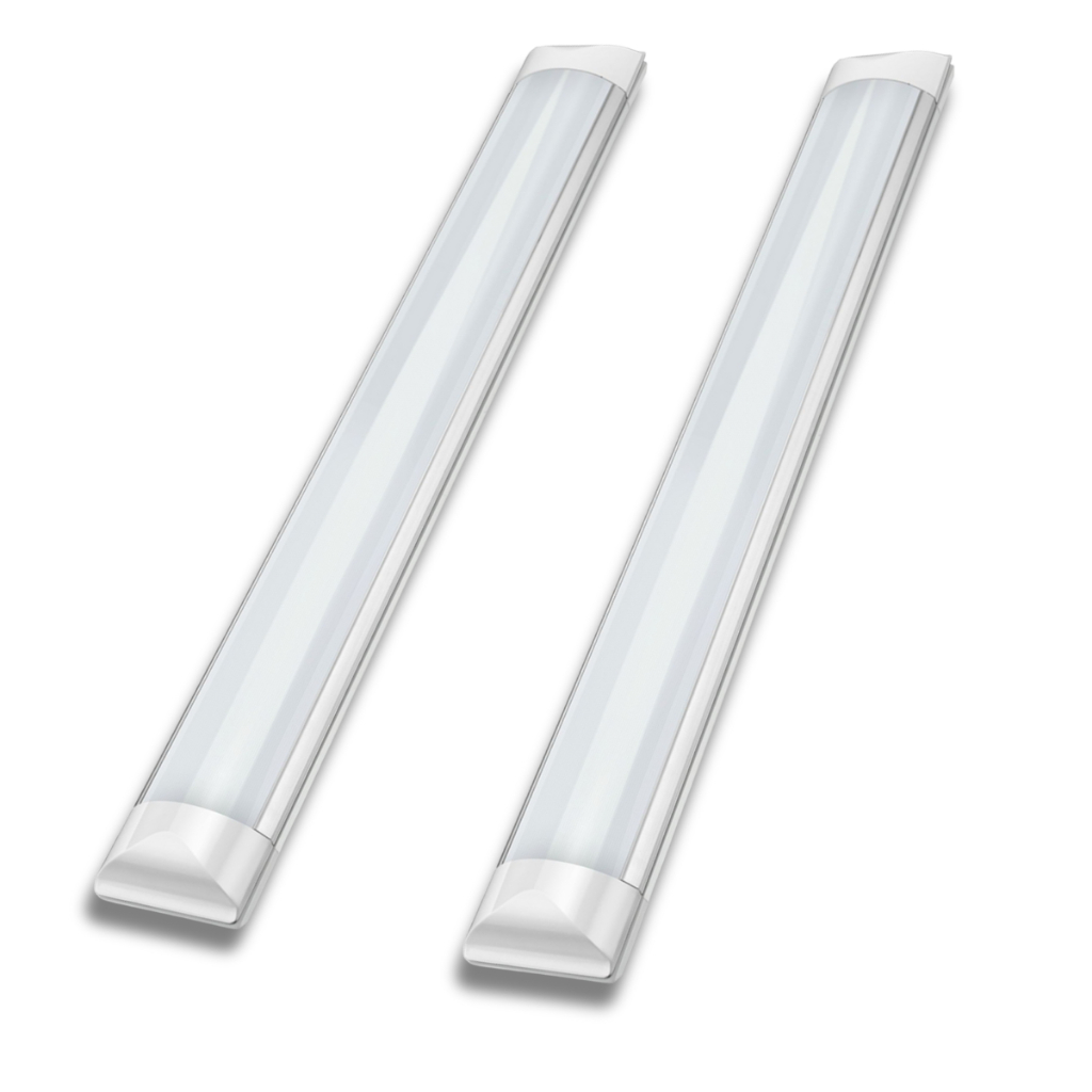 Kit 2 Luminária Led 9W Linear Tubular 30CM Branco Frio Sobrepor 6500K Bivolt | Shopee Brasil