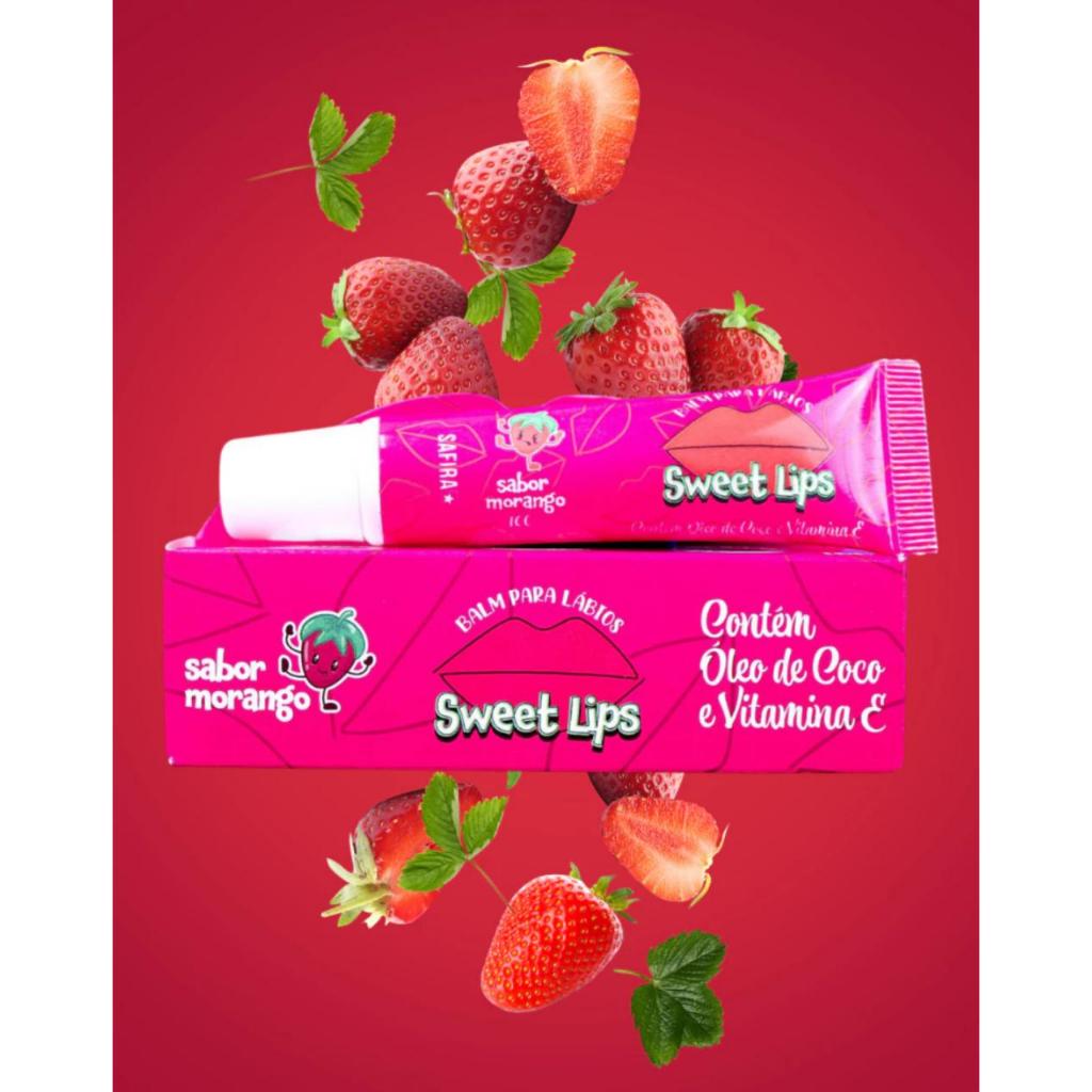 Lip Balm Labial Sweet Lips Hidratante Labial Safira Cosméticos | Shopee ...