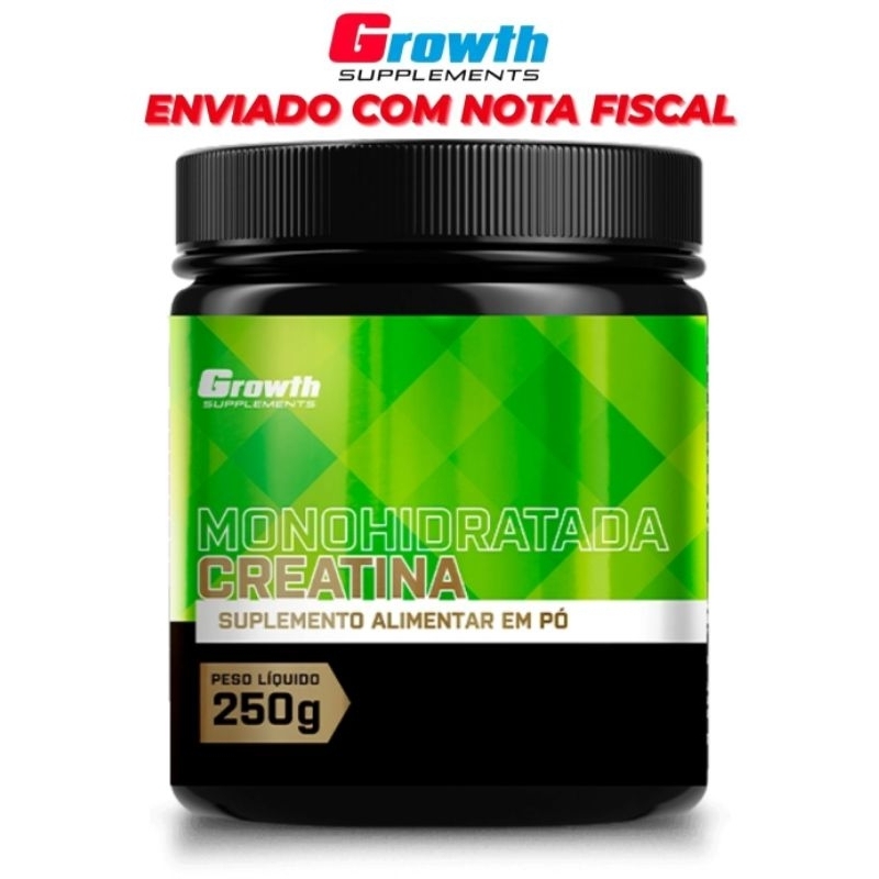 Creatina Monohidratada 250g Original - Growth Supplements | Shopee Brasil