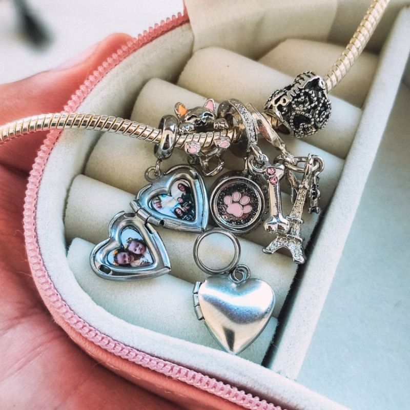 Berloque Com Foto Relicário Coração, Berloque para Pulseira Pandora ...