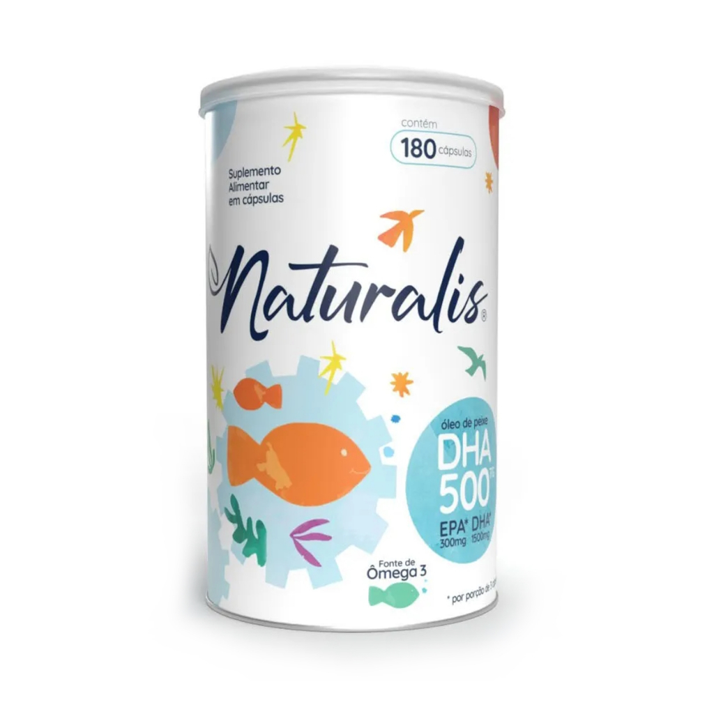 Ômega-3 DHA 500 (1000mg) 180 Cápsulas - Naturalis | Shopee Brasil