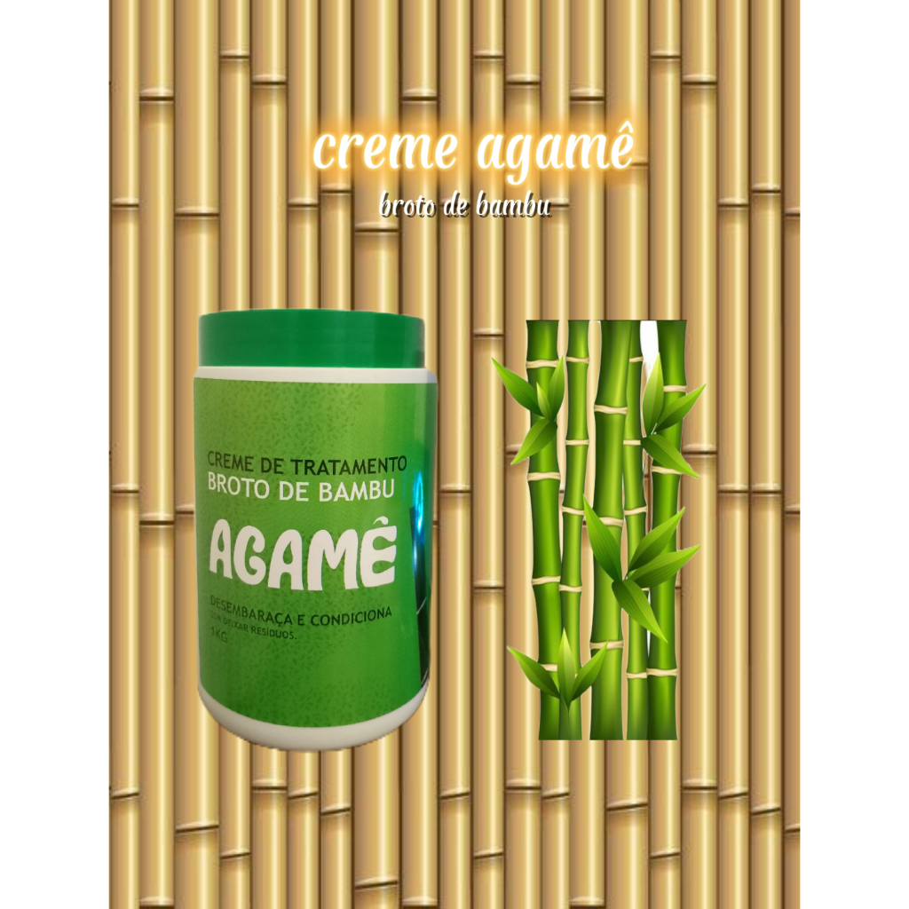 sem marca creme de tratamento broto de bambu 3 em 1 hidrata, condiciona ...