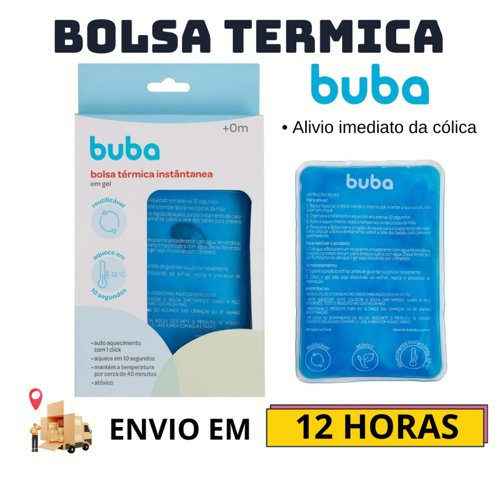 Bolsa Térmica Buba Alivio Cólicas e Dores Instantânea Gel Autoaquecimento | Shopee Brasil