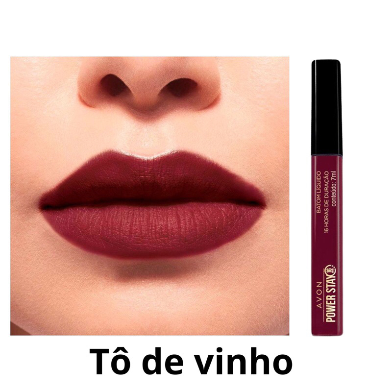 Batom líquido Avon power stay 16h- longa duração | Shopee Brasil