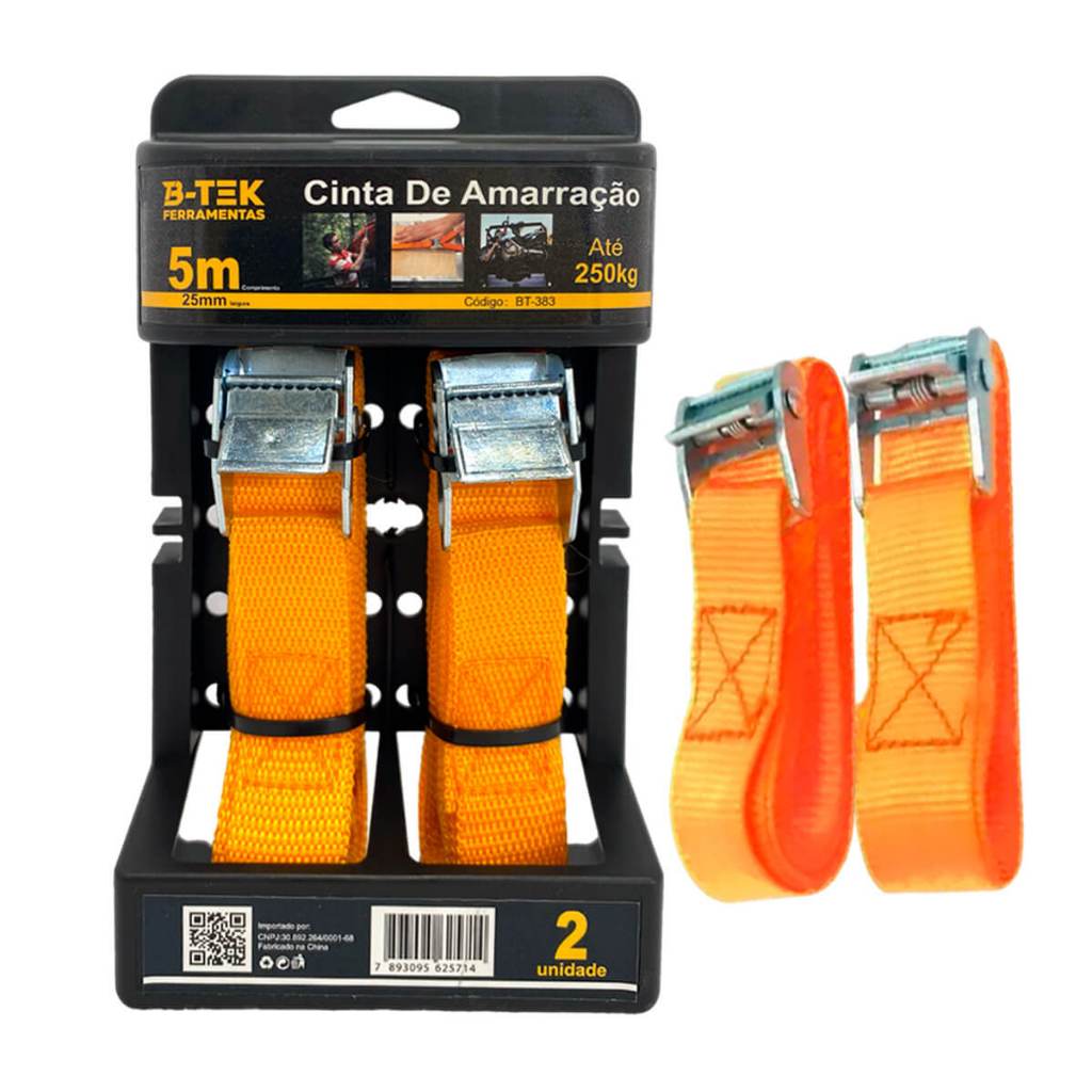 Kit de Cintas de Carga 5m – Máxima Segurança e Durabilidade B-TEK ...