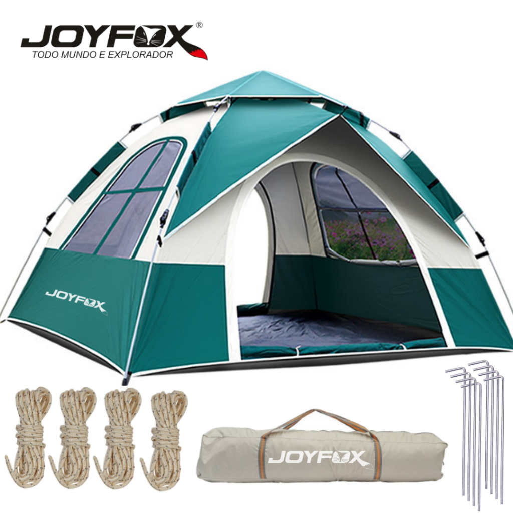 JOYFOX Barraca Camping Acampamento 3/5 Pessoas Automatica barraca de ...