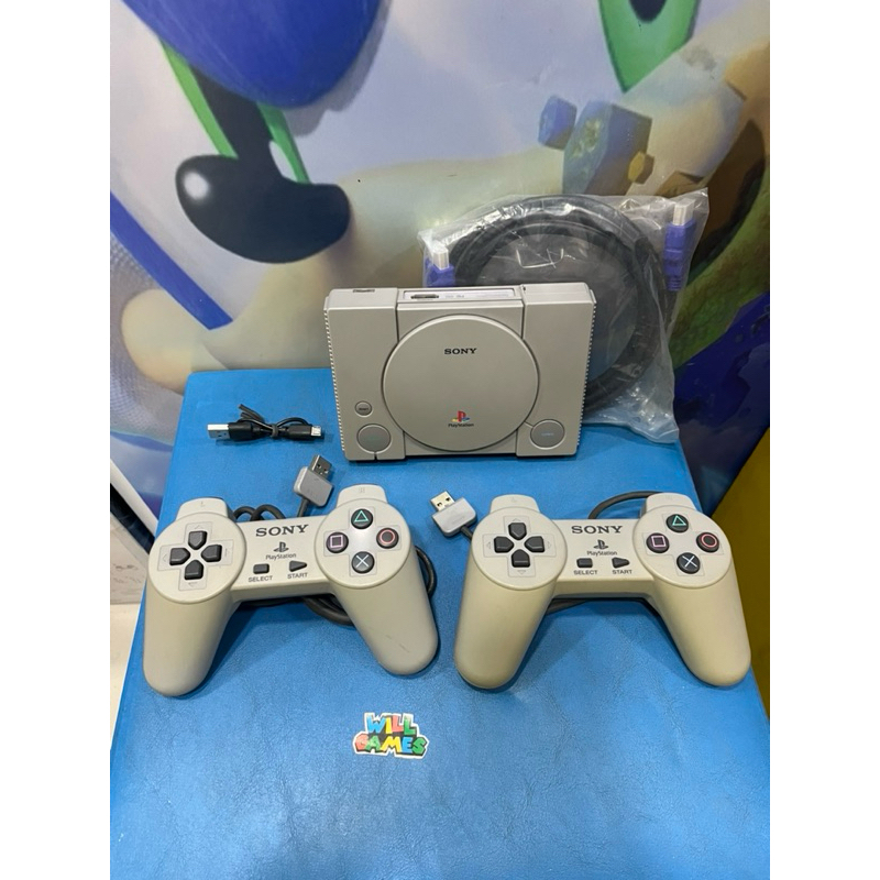 PS1 mini Original com 2 controles + 20 jogos (PlayStation) | Shopee Brasil