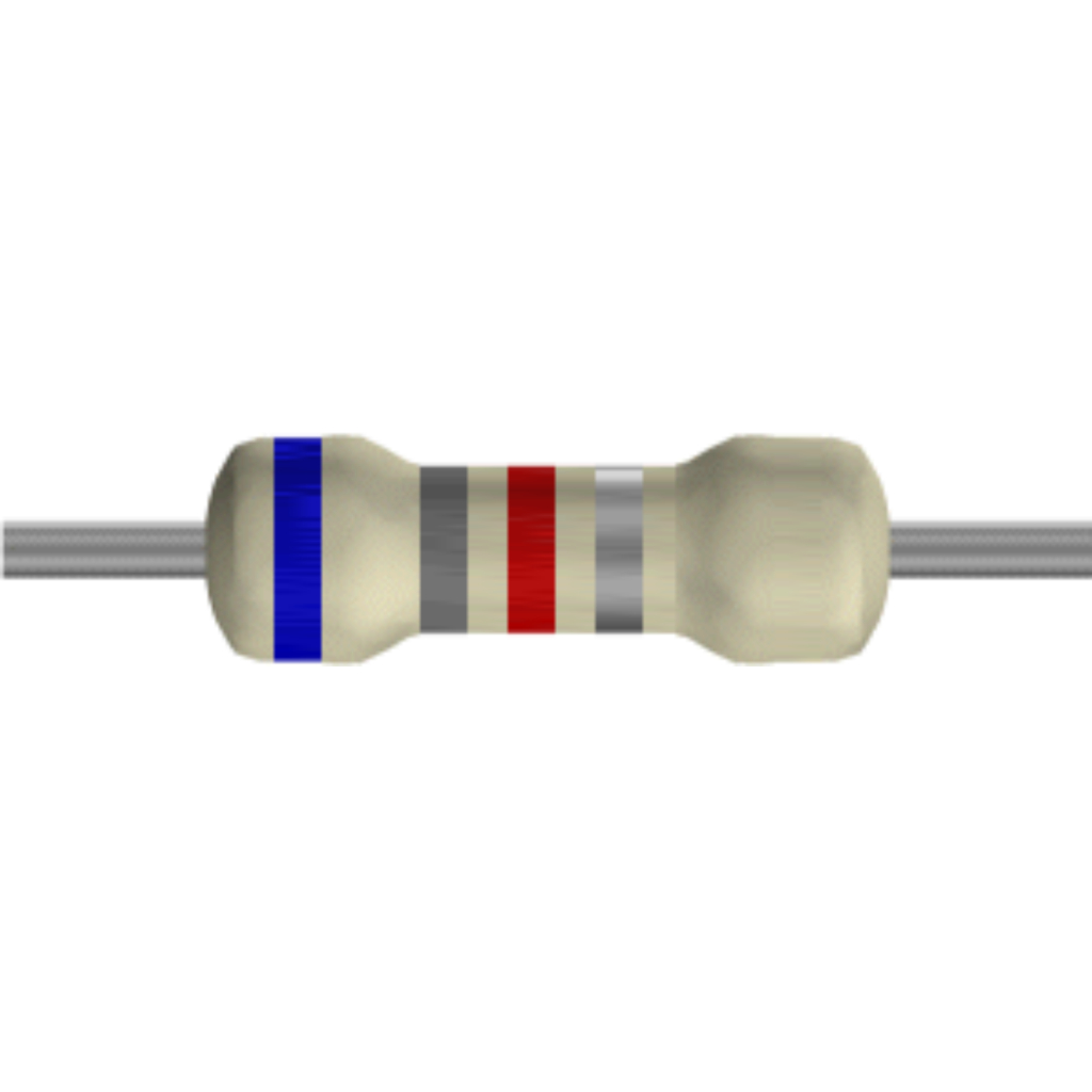 KIT 100 UNIDADES * RESISTOR 6K8 1/4W 5% CR25 6K8 OHMS OFERTA IMPERDÍVEL ...