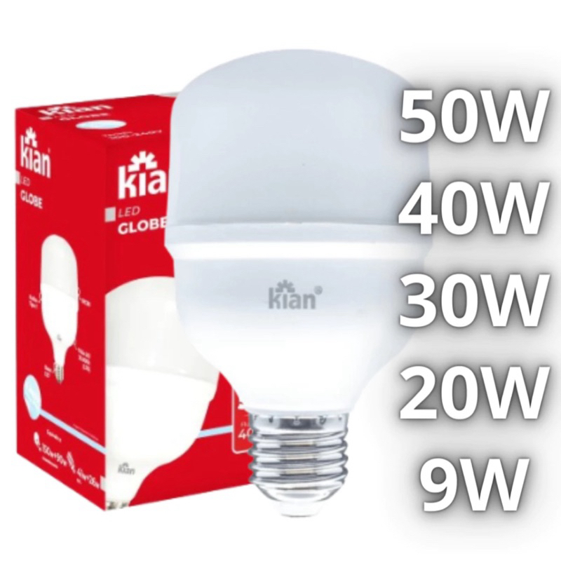 Lâmpada Led 20w, 30w, 40w, 50w Bulbo Bivolt 6500K Branco | Shopee Brasil