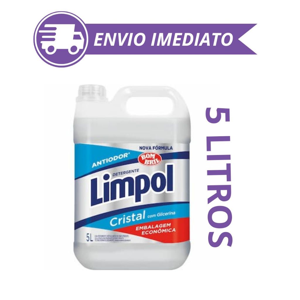 Detergente Líquido Limpol Neutro Cristal 5L Bombril | Shopee Brasil