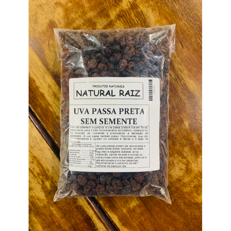 Uva Passa Preta Sem Semente 500g Produto Novo | Shopee Brasil