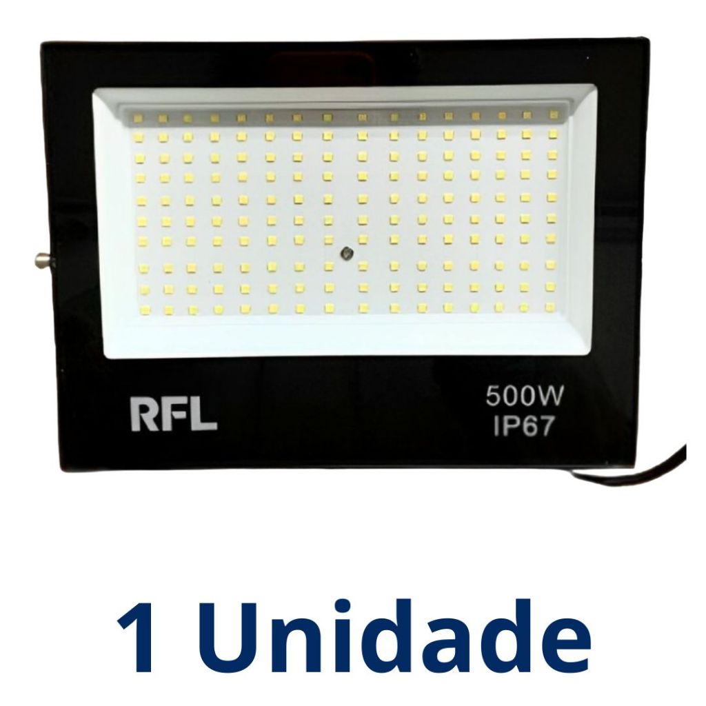 Kit 2 Refletor Holofote Led 500W Branco Frio 6500K Potente Prova D'água ...