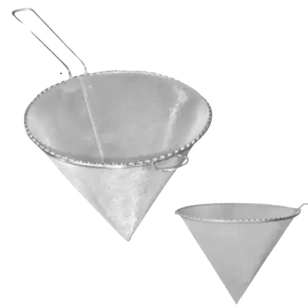 Coador Filtro Peneira de óleo 14 cm multiuso em aço inox Conico ...