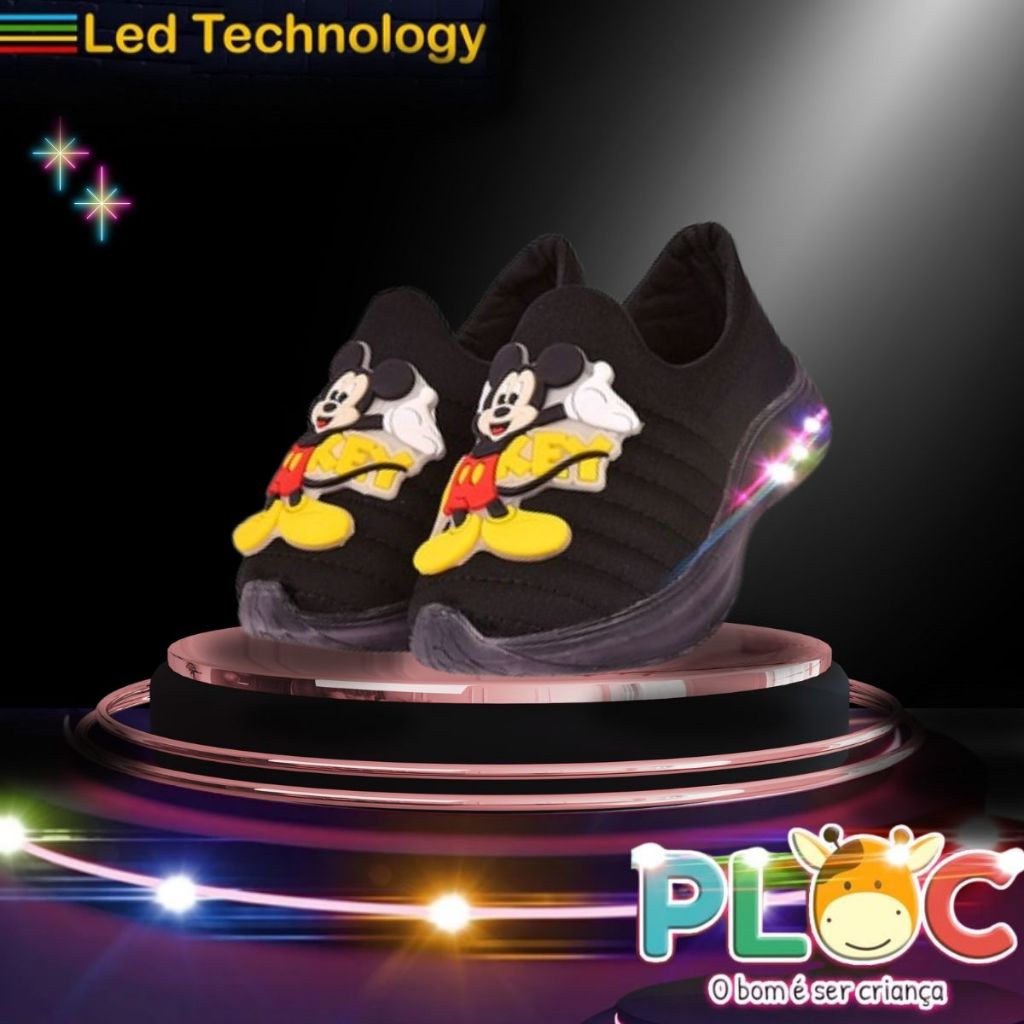 Tênis Led Infantil - PLOC LED57 - MIKEY | Shopee Brasil