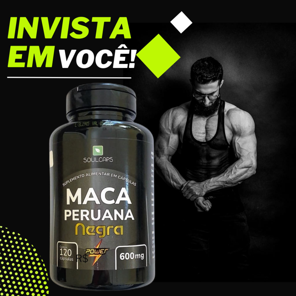 Maca Peruana Black 120 capsula 600mg energia para Homem e Mulher ...