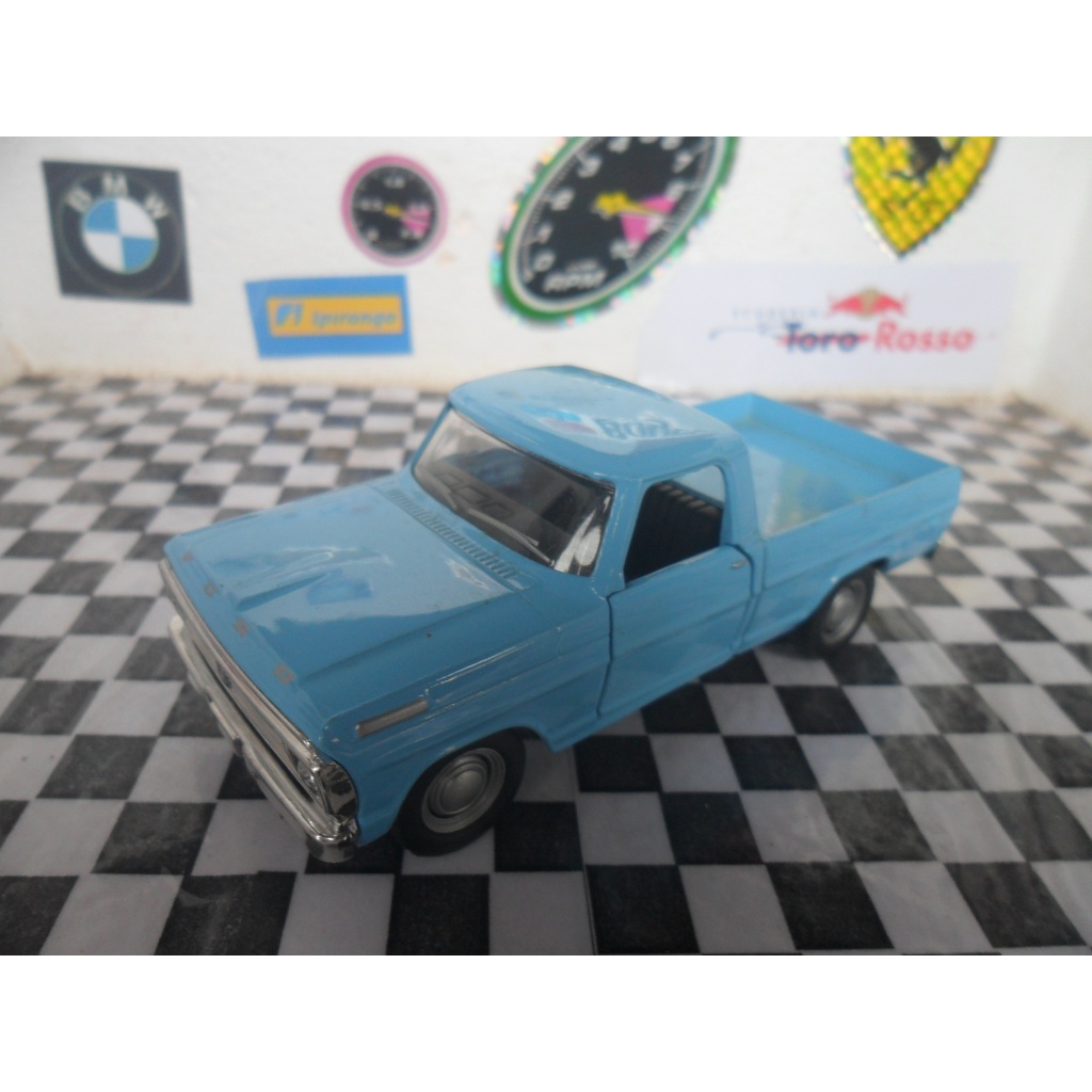 miniatura F100 azul carros nacionais Miniatura Ford F100 - Pick-up ...