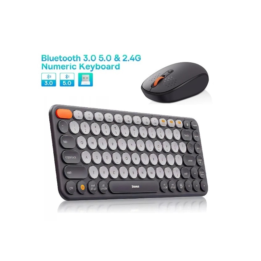 Kit Teclado Baseus K01 + Mouse Baseus F01b Sem Fio Linha Premium ...