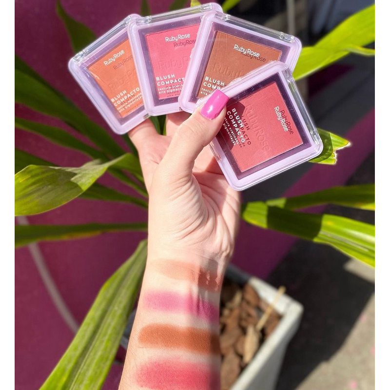 Blush Compacto BL10 BL20 BL30 BL40 Hbf8614 Ruby Rose | Shopee Brasil