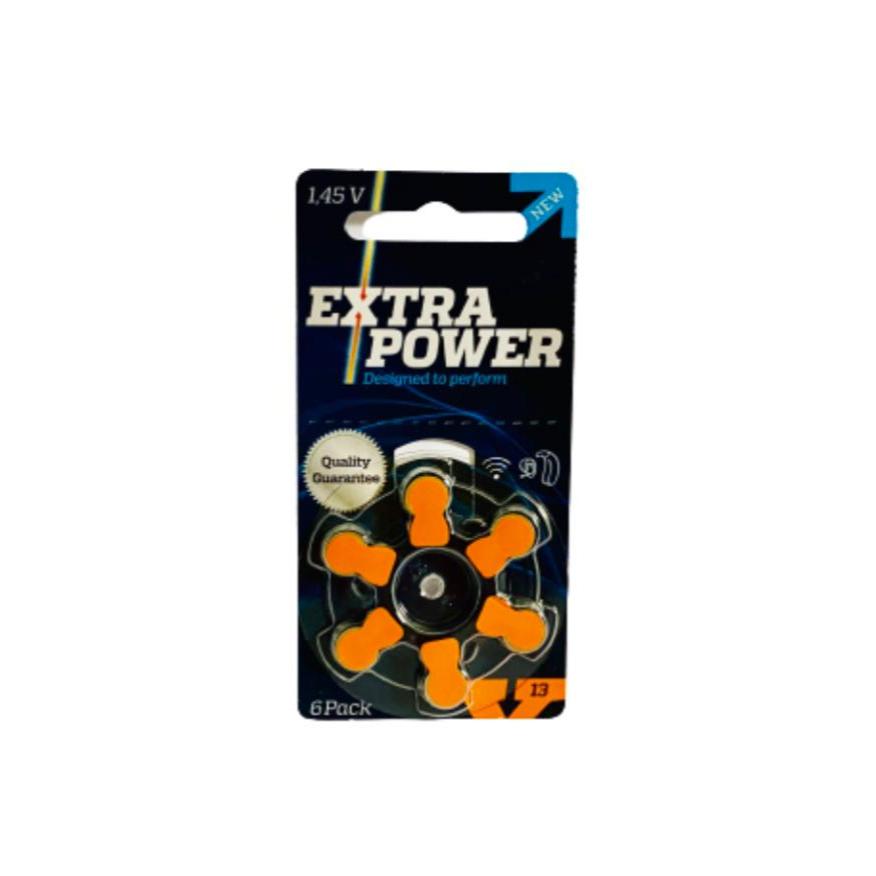 EXTRA POWER TAMANHO 13 - Pilha para Aparelho Auditivo ( 1 cartela - 6 ...