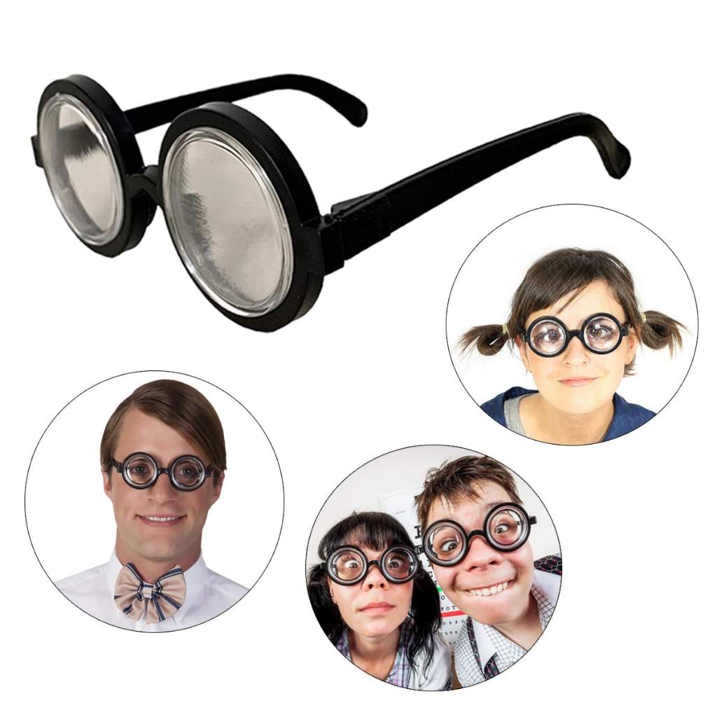 Óculos Fundo De Garrafa Fantasia Estilo Nerd Intelectual Carnaval ...