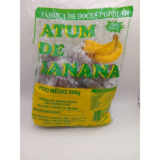 Doce Atum Banana 550g - Nego Bom 100% natural | Shopee Brasil